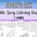 NOAH'S ARK Bible Story Coloring Pages| Bible Stories | Christian ...
