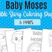 BABY MOSES Bible Story Coloring Pages| Bible Stories | Christian ...