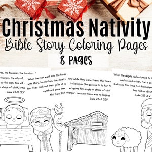 CHRISTMAS NATIVITY Coloring Pages| Bible Stories | Christian Lessons ...