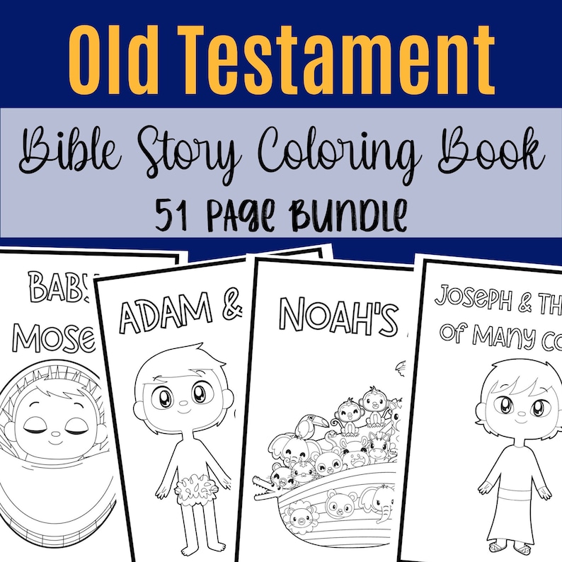 Old Testament Bible Story Coloring Page Book Bundle| Bible Stories ... Old Testament Bible Story Coloring Page Book Bundle| Bible Stories ...