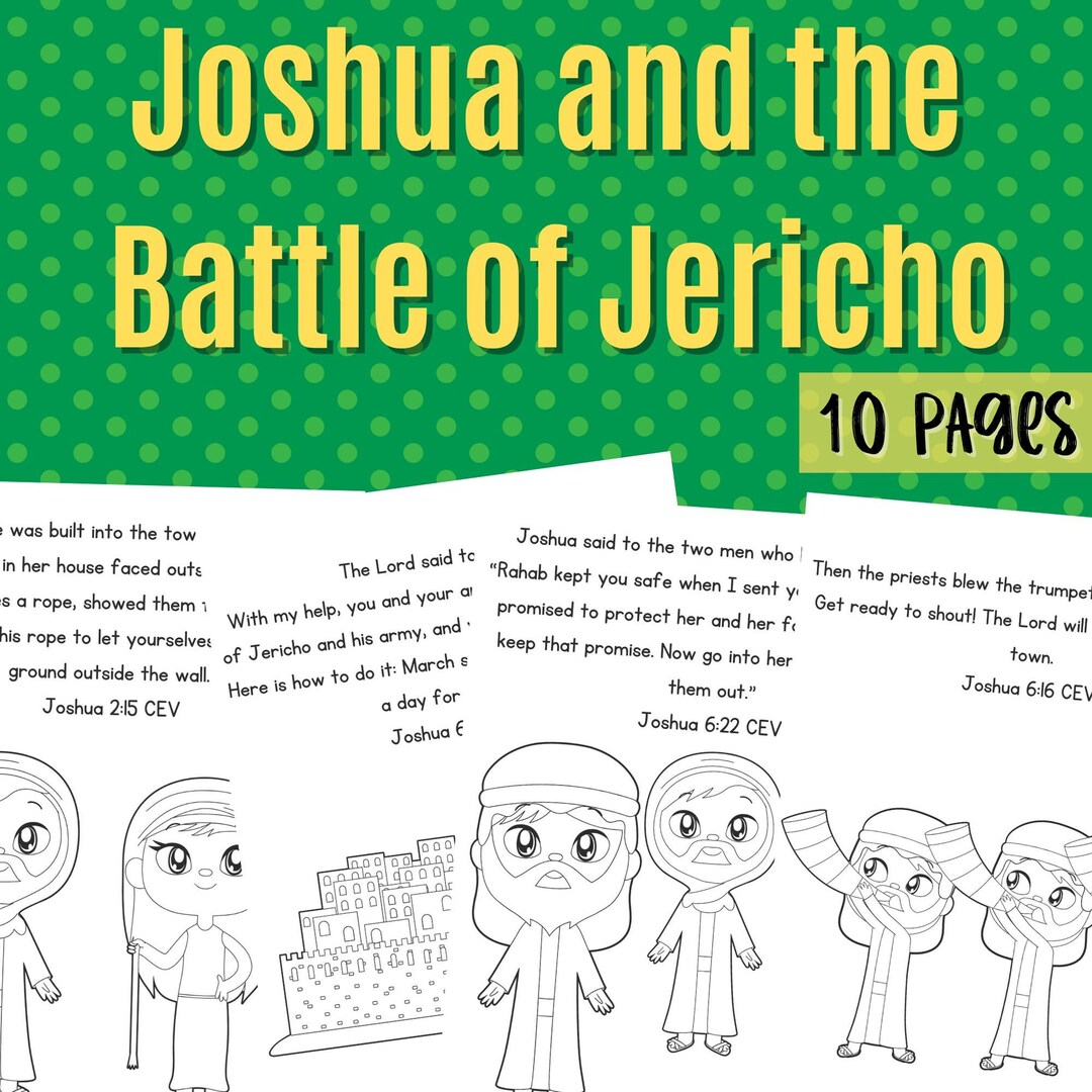 JOSHUA and the Battle of Jericho|bible Story Coloring Pages| Bible ...