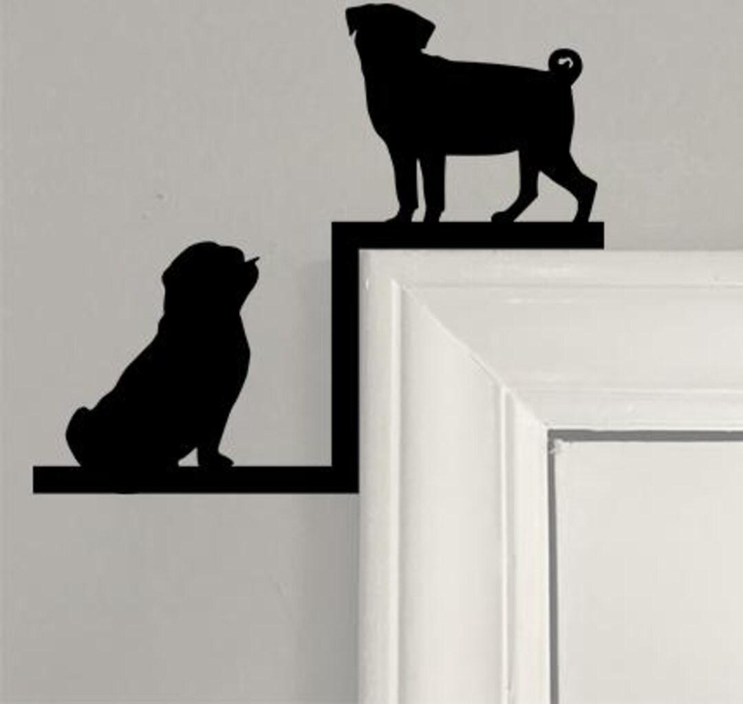 Pug Dogs / Window Accent / Corner Accent / Door Decor / Pugs - Etsy