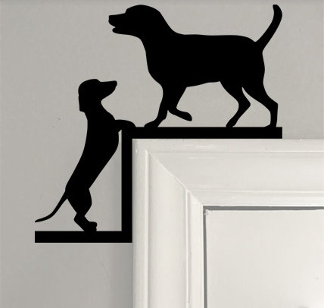 Labrador Retreiver & Short Hair Wiener Dog/ Dog Window Accent / Corner ...