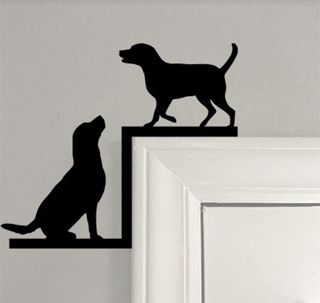 Labrador Retriever Dog Door Corner / Dog Window Accent / Corner Accent ...