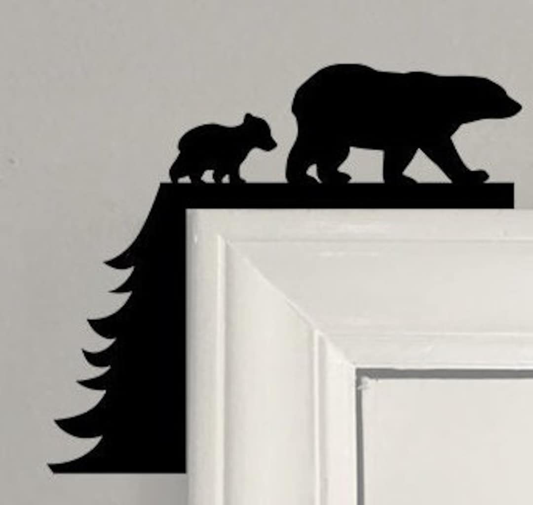 Mama & Baby Bear / Black Bear / Window Accent / Corner Accent / Door ...