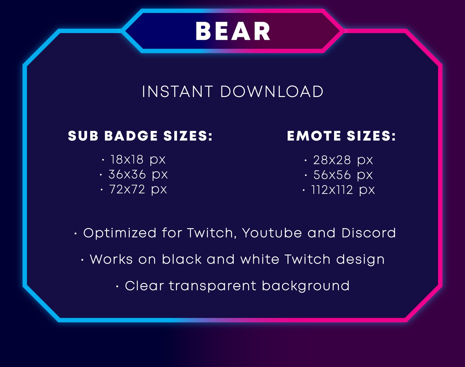 Twitch Bear Sub Badge, Subscriber Badge, Twitch Emotes, Tier Badges ...