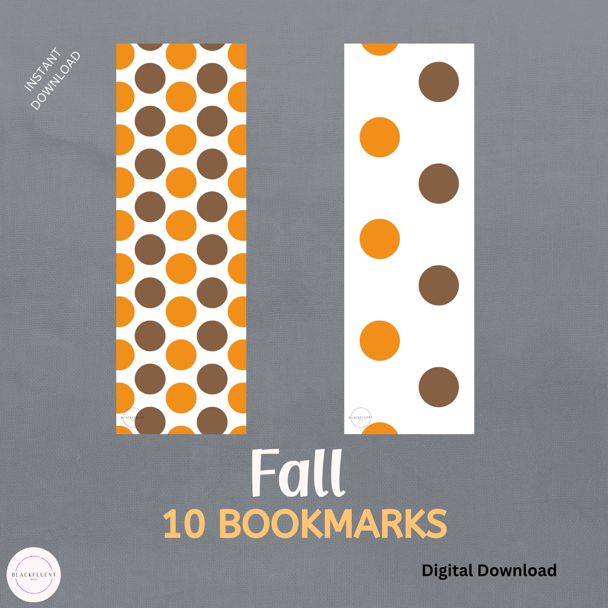 Fall Digital Bookmarks, Digital Download, Modern Autumn Prints, Set of ...