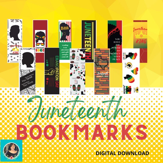 Juneteenth Digital Bookmarks Digital Download Modern Prints - Etsy