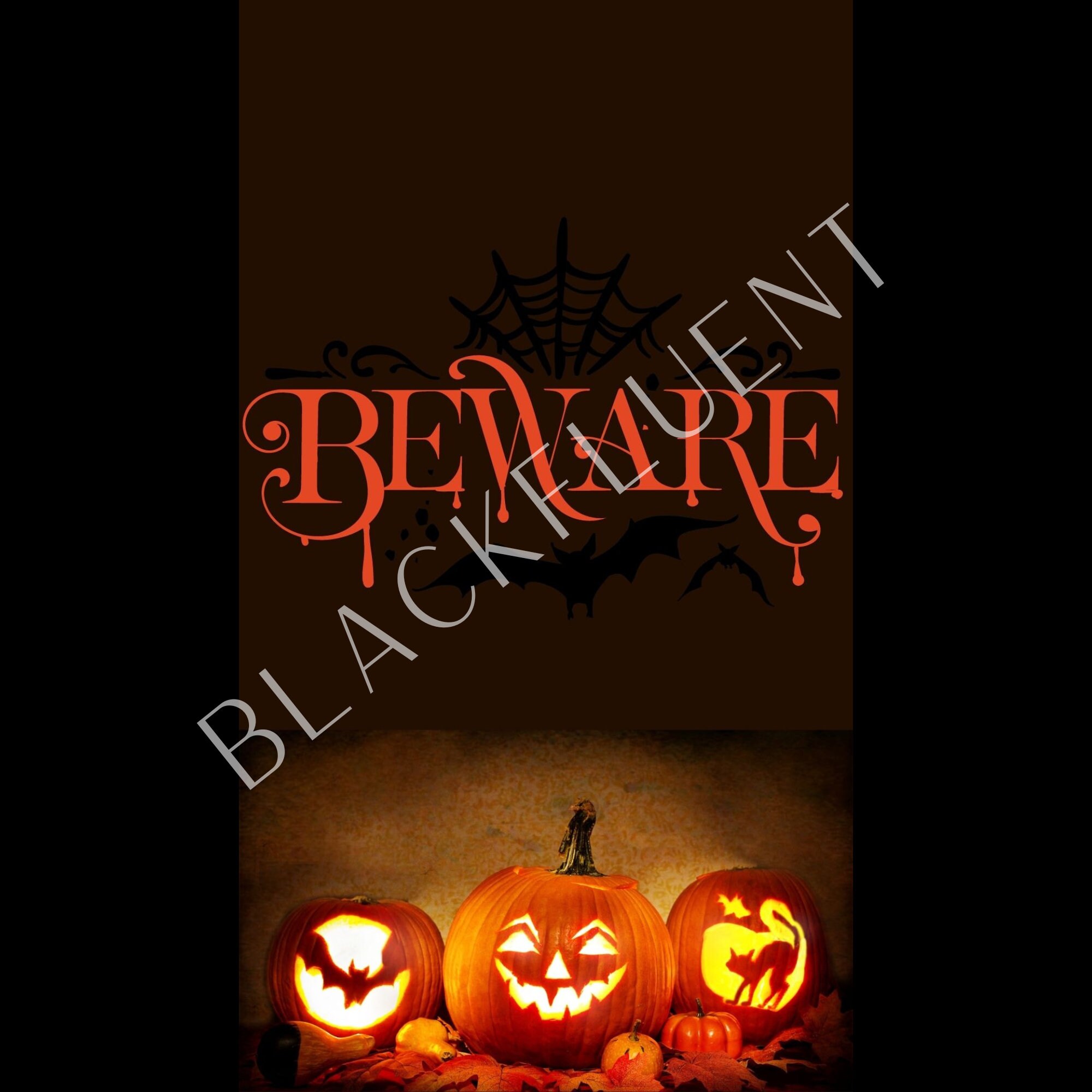 Halloween Postcards, Scary Wall Art, Digital Download, Printable ...