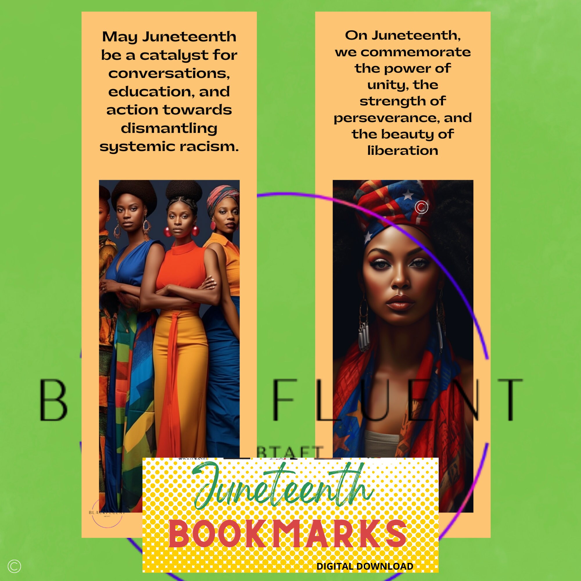 Juneteenth Digital Bookmarks, Digital Download, Modern Prints, Juneteenth, Set of 19 Bookmarks ...