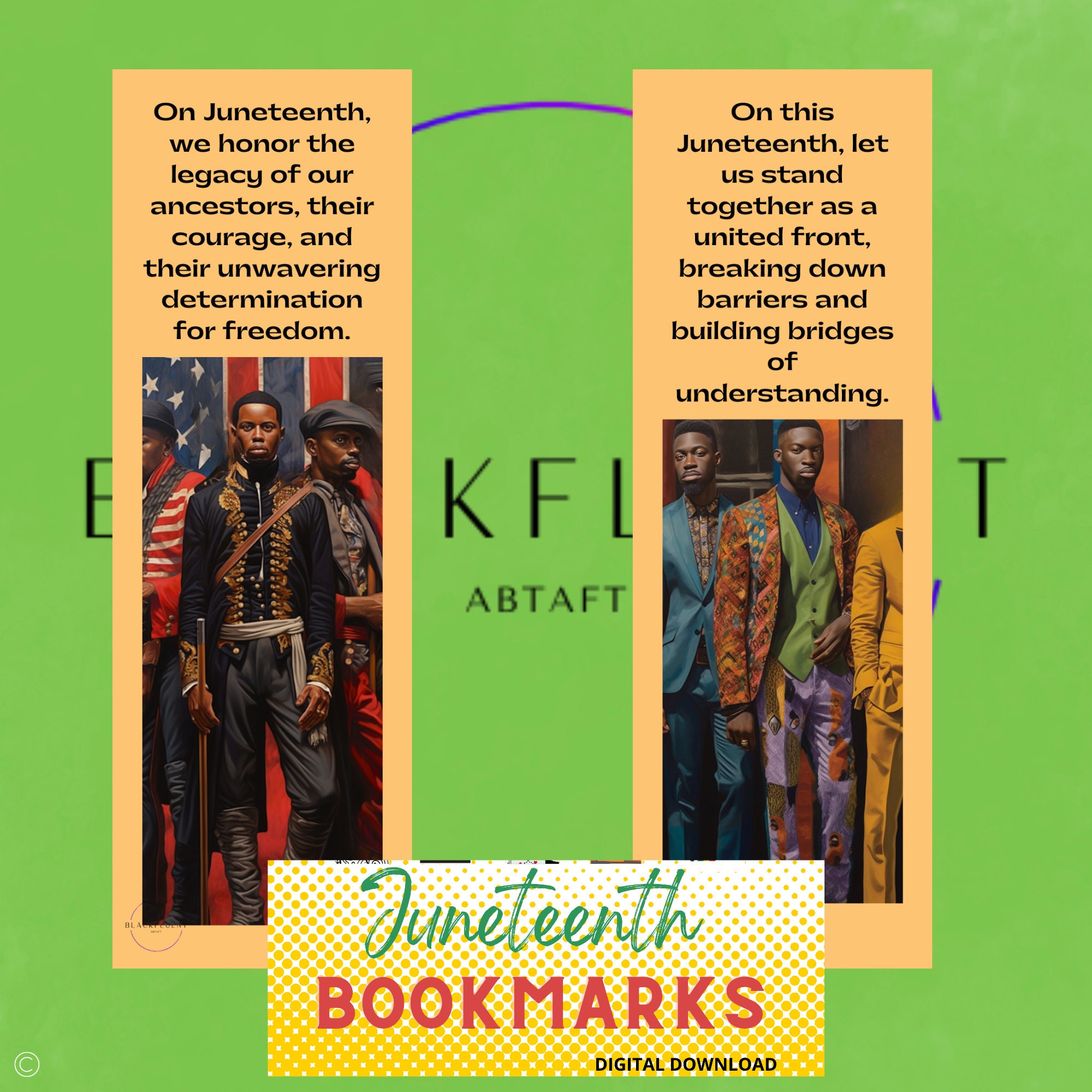 Juneteenth Digital Bookmarks, Digital Download, Modern Prints, Juneteenth, Set of 19 Bookmarks ...