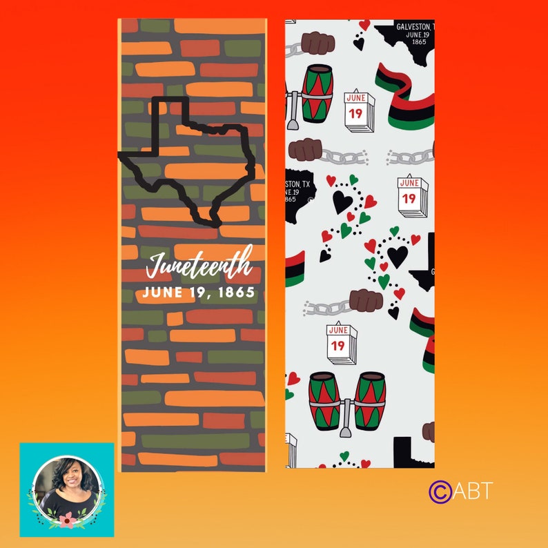 Juneteenth Digital Bookmarks, Digital Download, Modern Prints ...