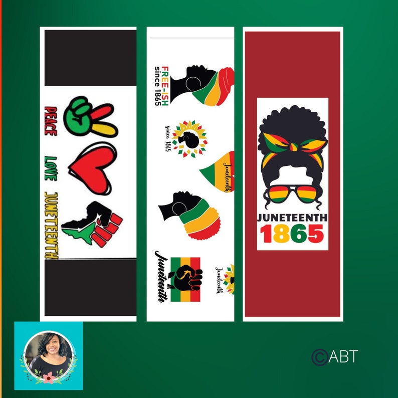 Juneteenth Digital Bookmarks, Digital Download, Modern Prints ...