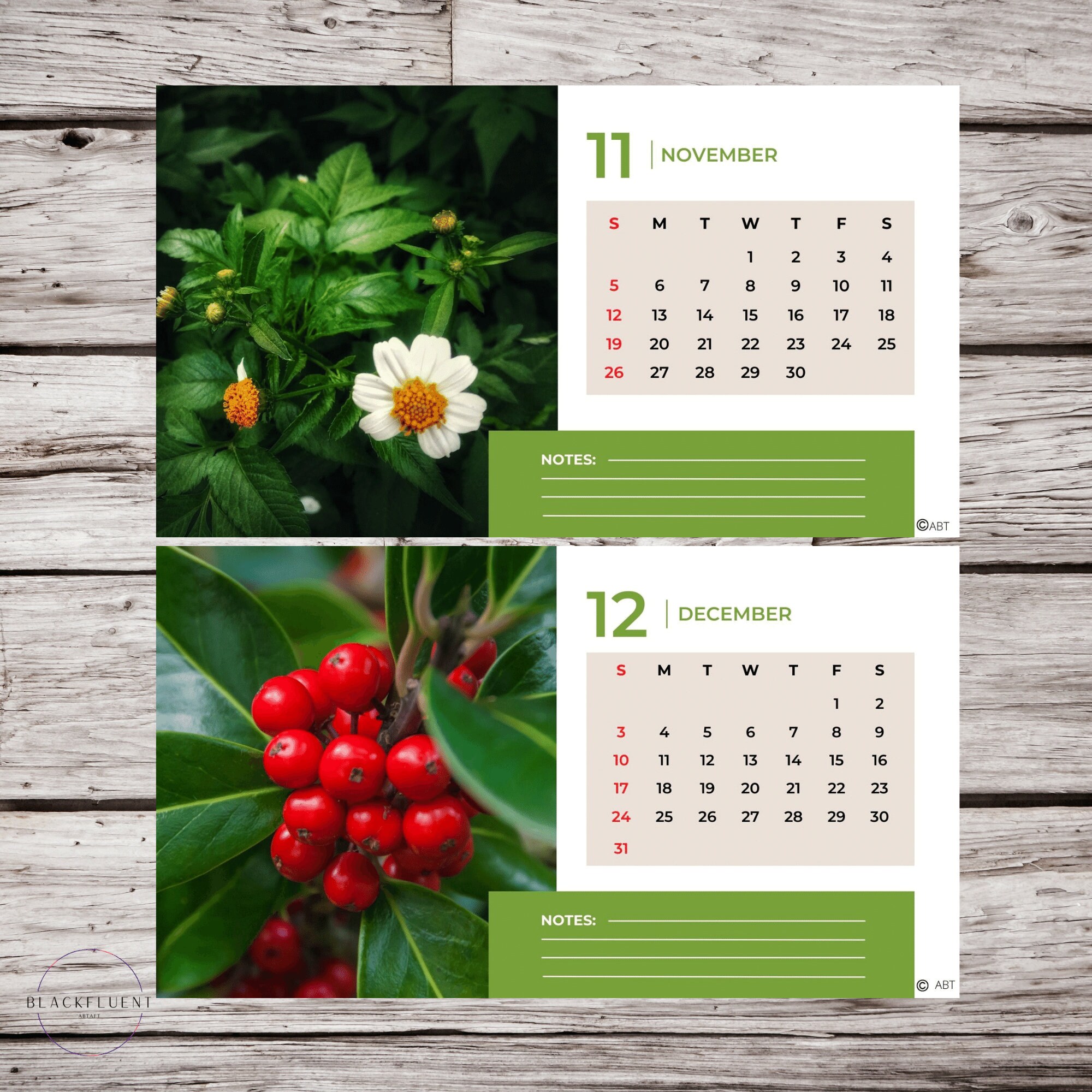 2023 Flower Digital Calendar, Digital Download, Floral Prints, Neutral ...