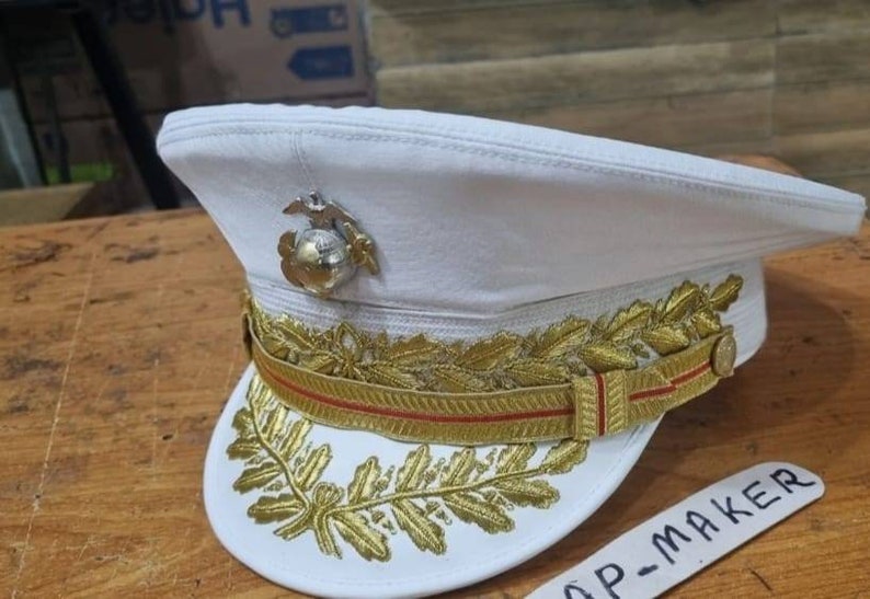 The Salute Uniforms Usmc Commandant Dress White Hat - Etsy