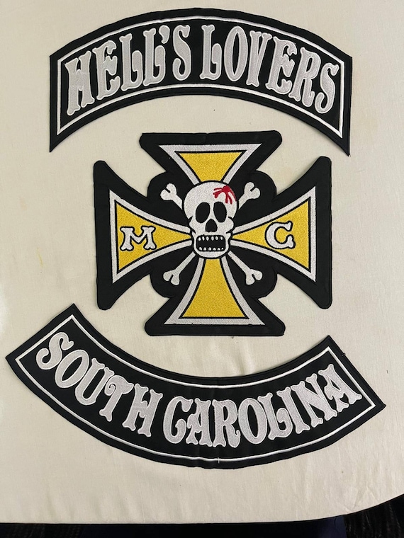 Hell's Lovers South Carolina Mc Embroidered Patches Set of | Etsy