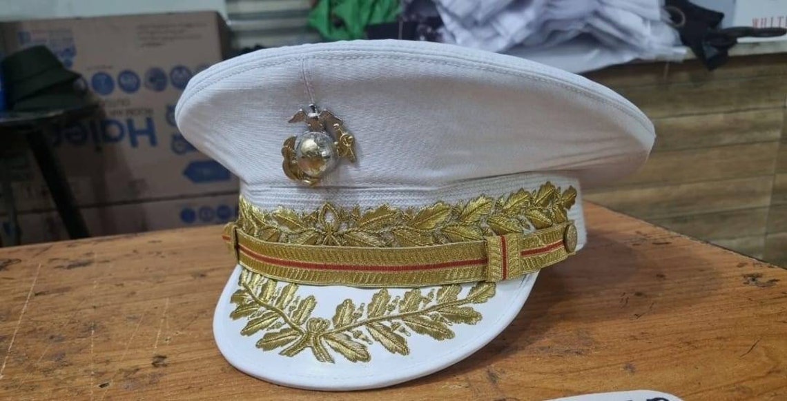 The Salute Uniforms Usmc Commandant Dress White Hat - Etsy