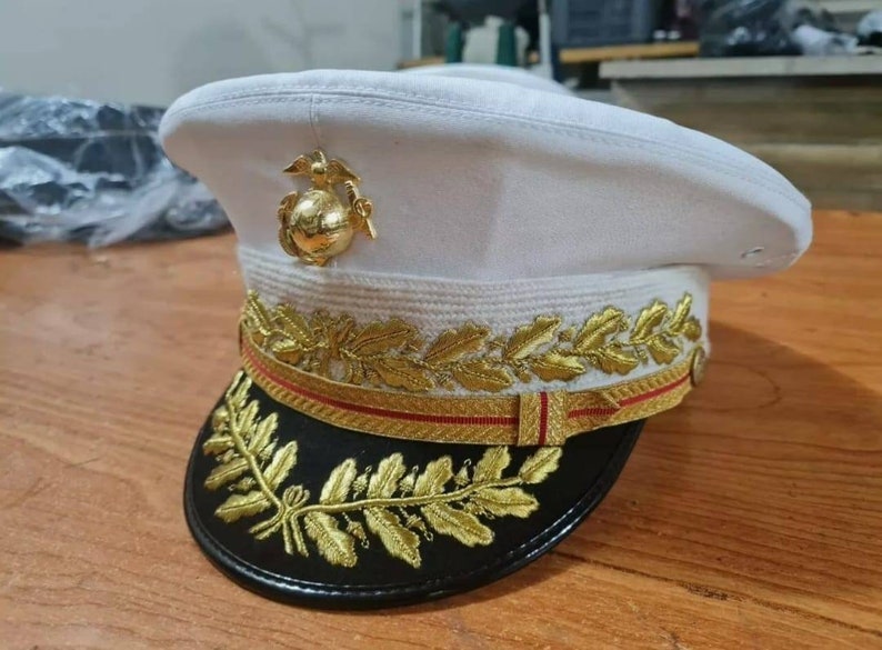 The Salute Uniforms Usmc Commandant Dress White Hat - Etsy