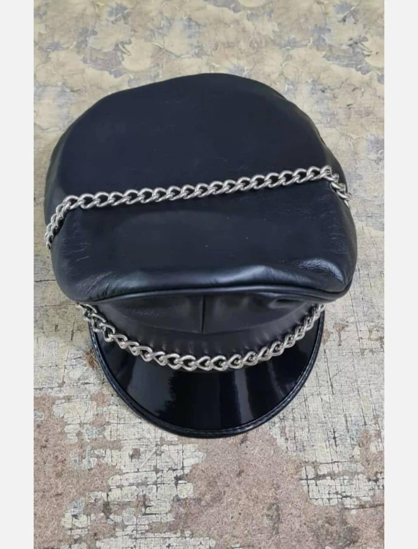 Finest Soft Real Leather Muir Cap Peaked Cap With Chain Biker - Etsy ...