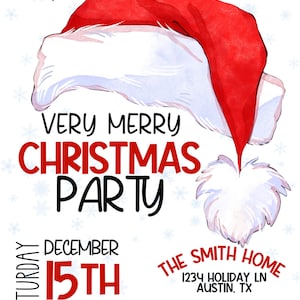 EDITABLE Christmas Party Invitation, Editable Holiday Party Invite ...