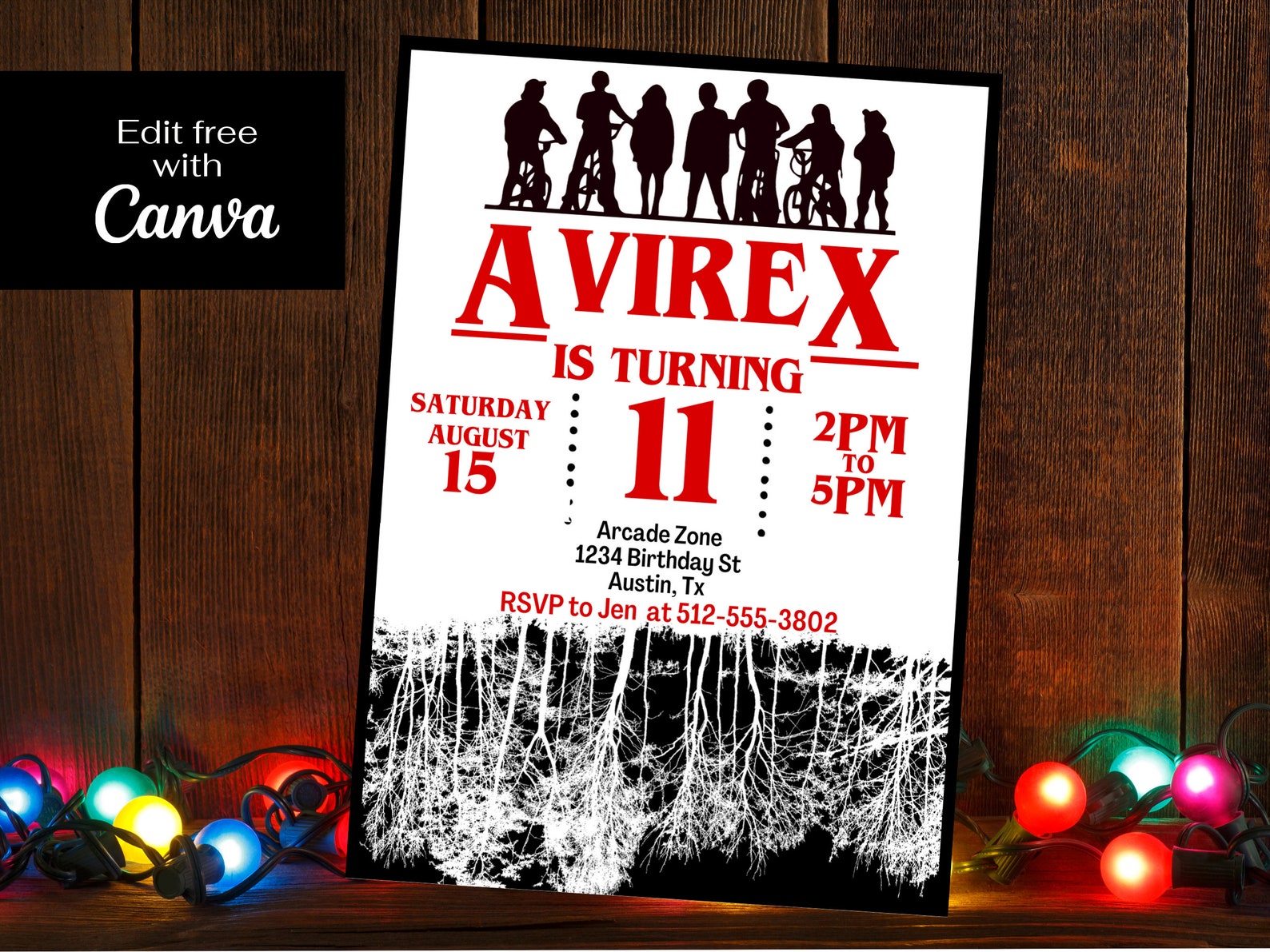 Stranger Things Birthday Invitation - Stranger Things Party- Editable ...