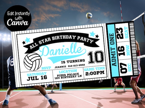 Ejemplo De Invitación Para Banquete De Voleibol Volleyball Invite