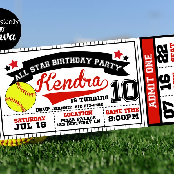 Softball Party - Etsy