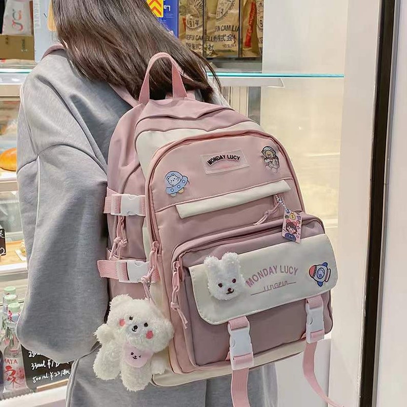 Kawaii Cute Nylon Backpack Kawaii Cute Ita Bags Cute School - Etsy