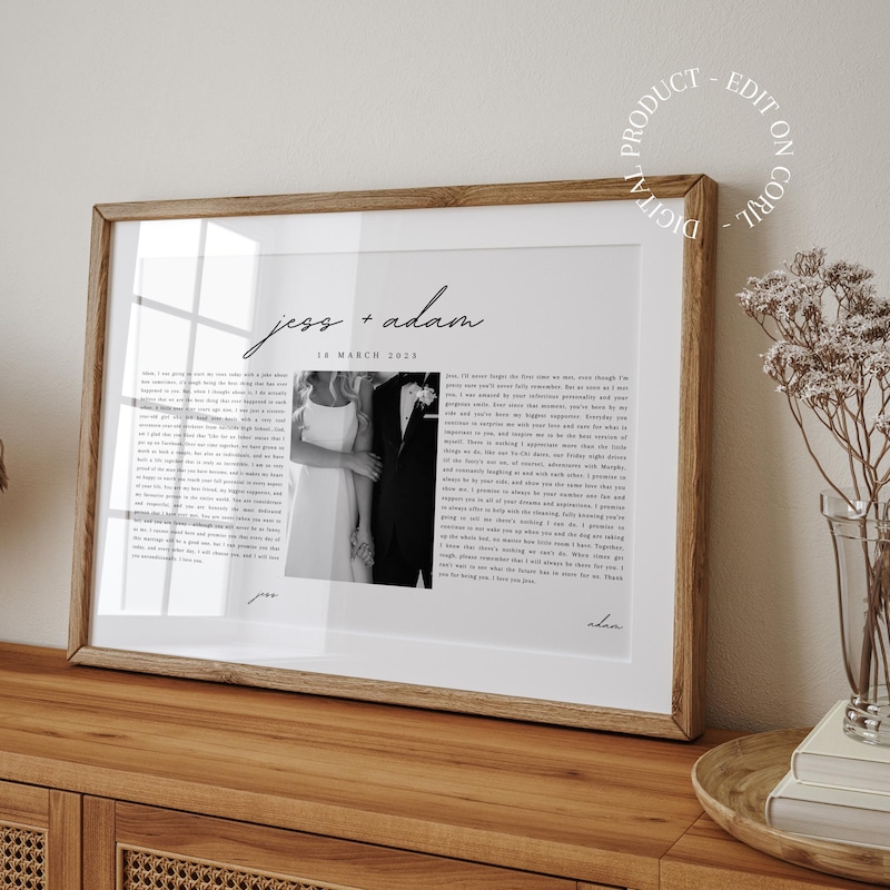 Vows Printed and Frame - Etsy