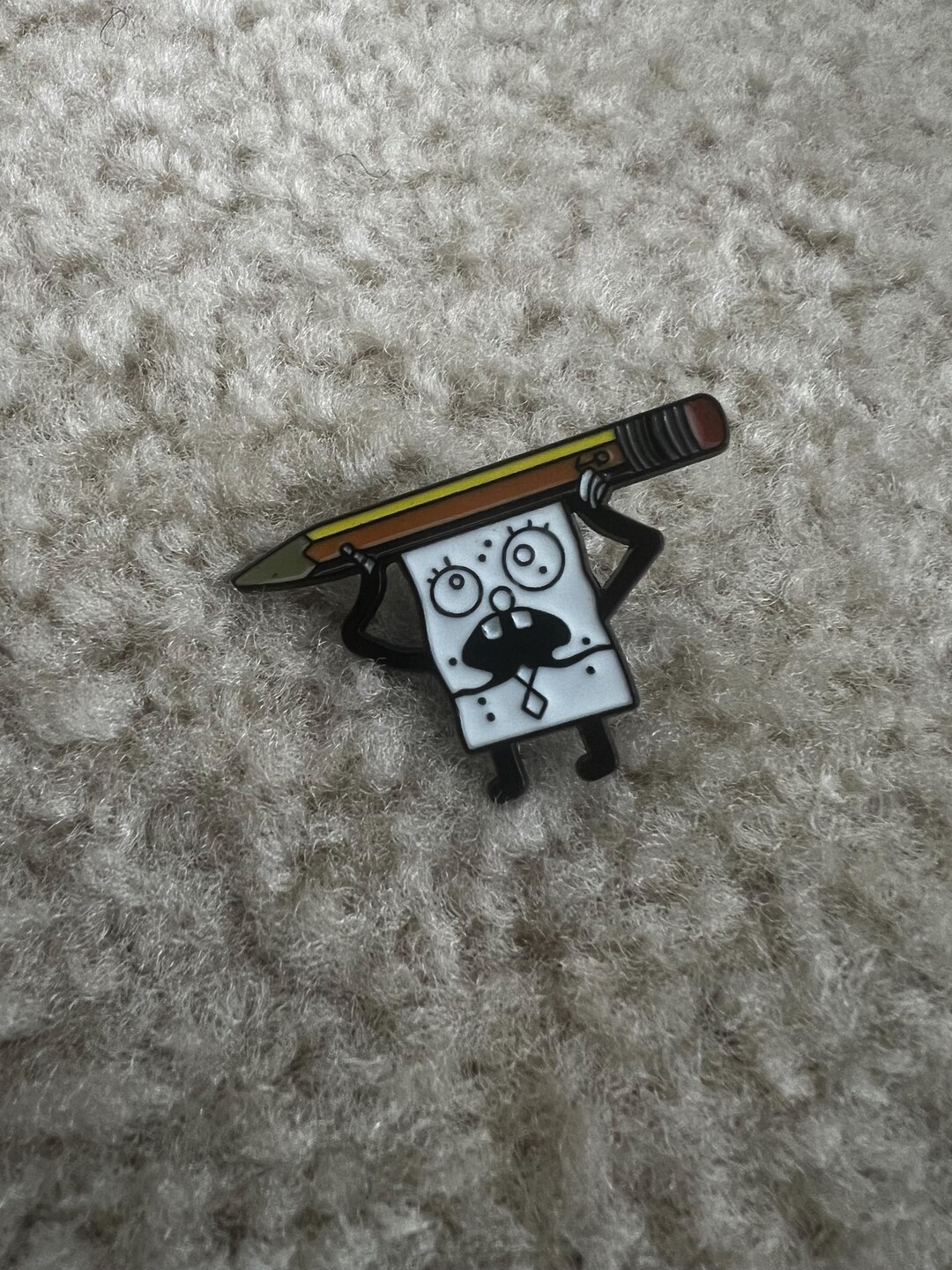 Fun Doodlebob Enamel Pin Unique Cartoon Inspired Accessory - Etsy