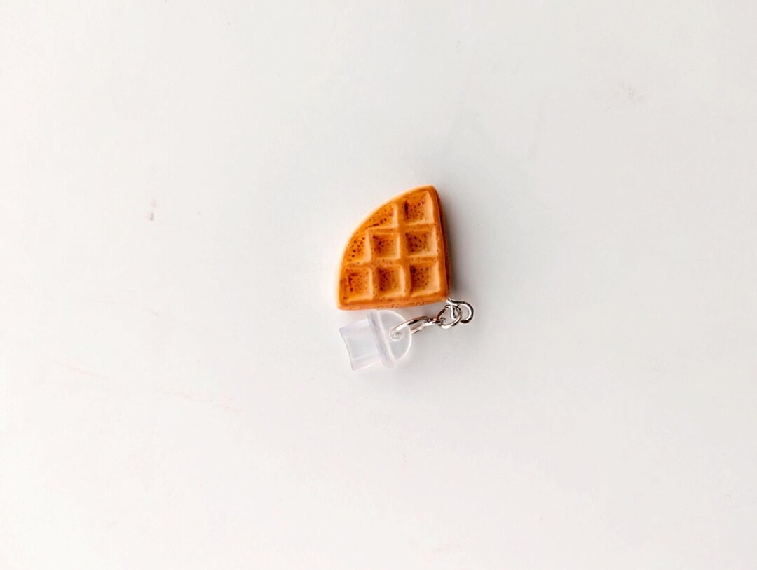 Cute Waffle Dust Plug – Versatile Charm for Keychains, Audio Jacks, USB ...