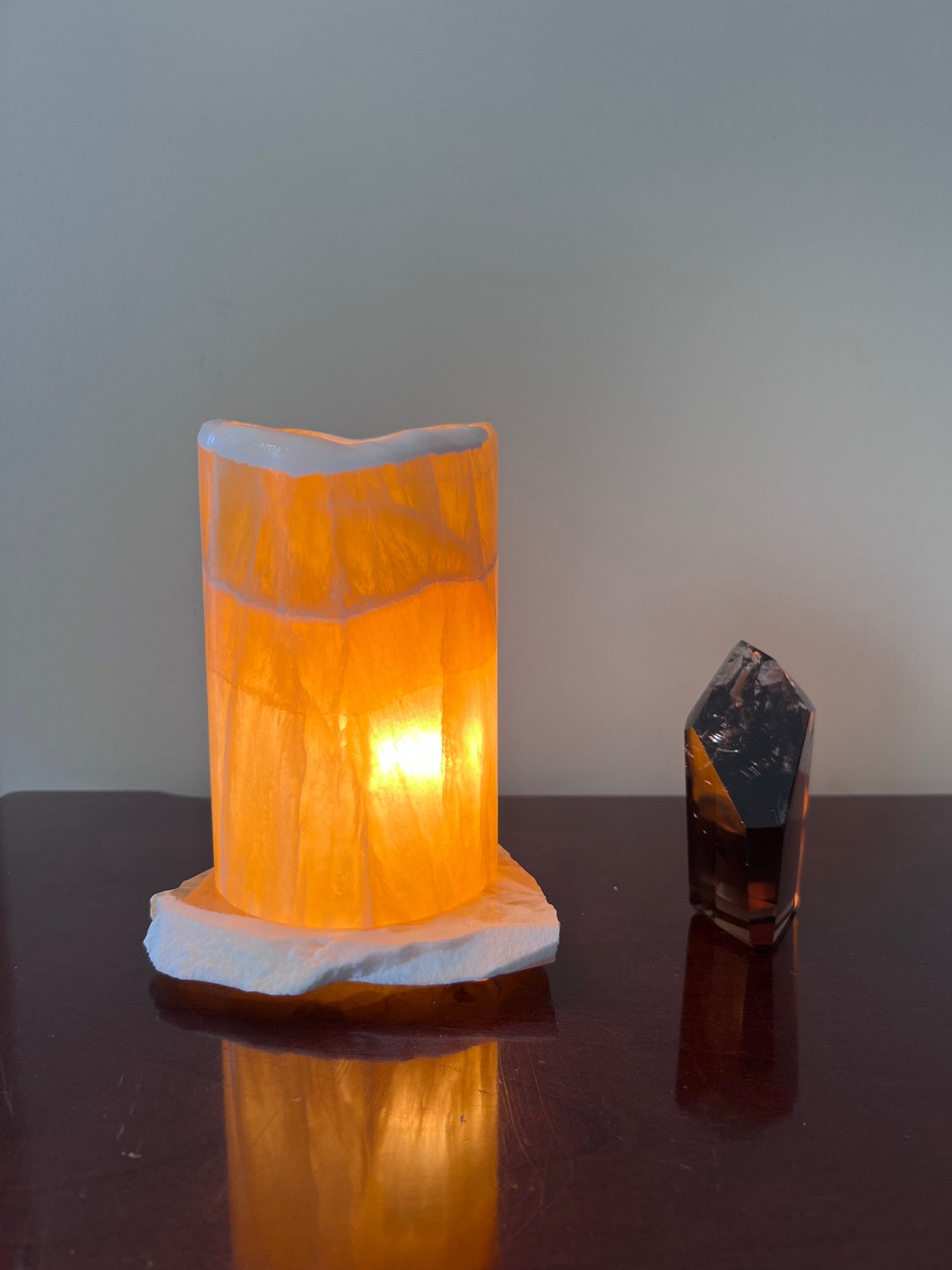 Rare Honeycomb Calcite Crystal Lamp and Base - Etsy