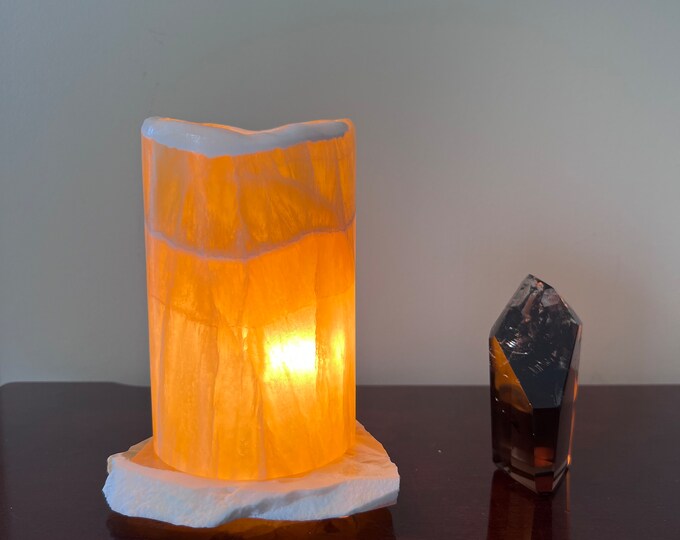 Rare Honeycomb Calcite Crystal Lamp and Base - Etsy