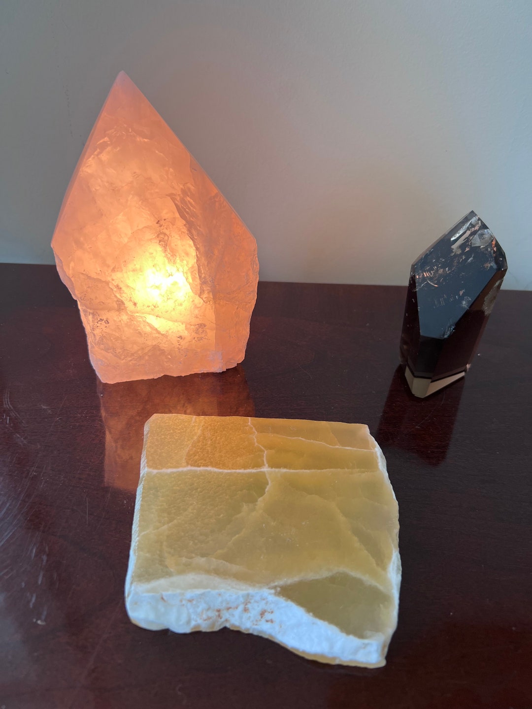 Honeycomb Calcite Slab Coaster Lamp Base - Etsy