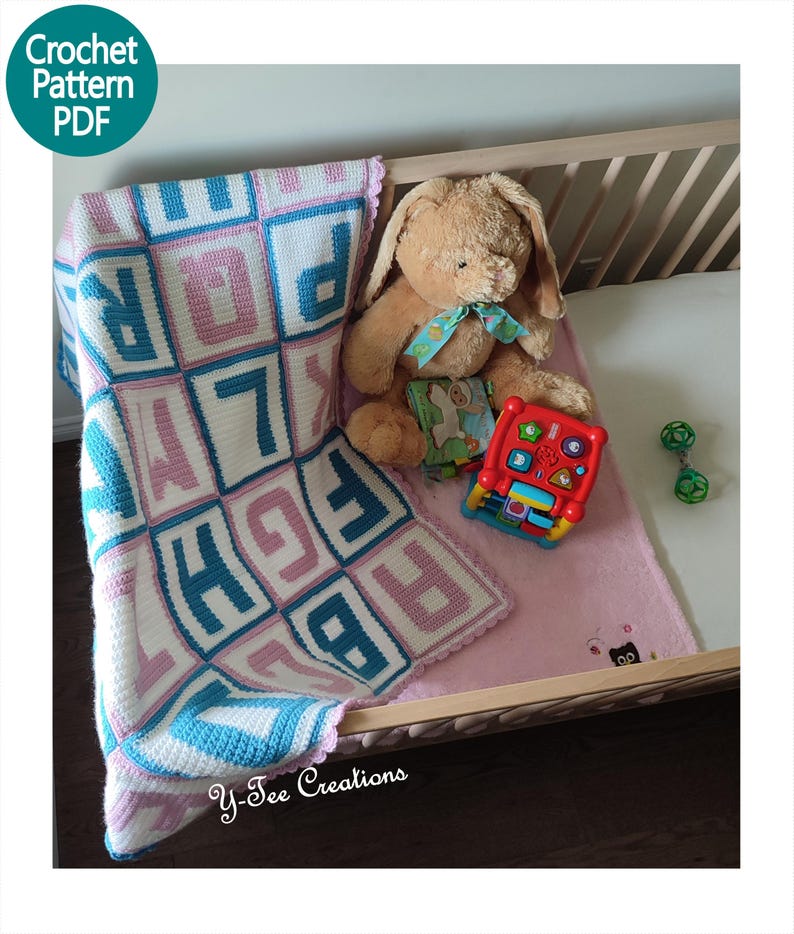 Crochet PATTERN- Alphabet (ABC) Letters and Shapes Graphghan Baby ...