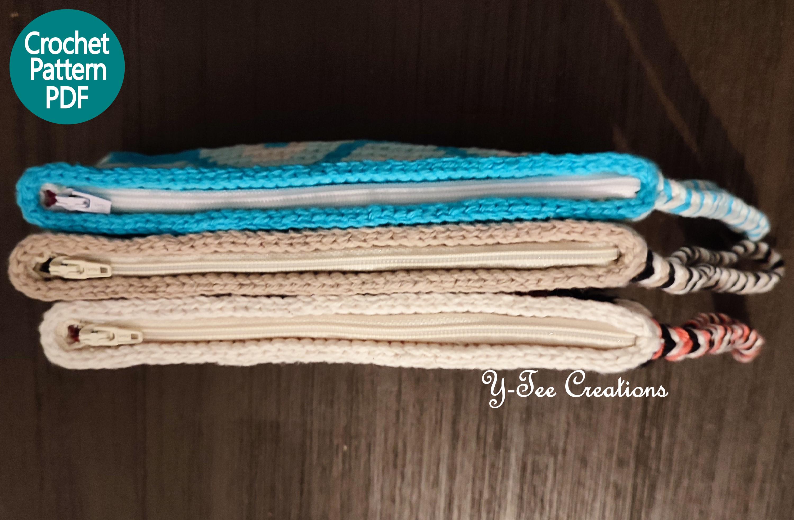 Easy ZIPPER POUCH Crochet Pattern: Written PDF Pattern for Zipper Purse ...