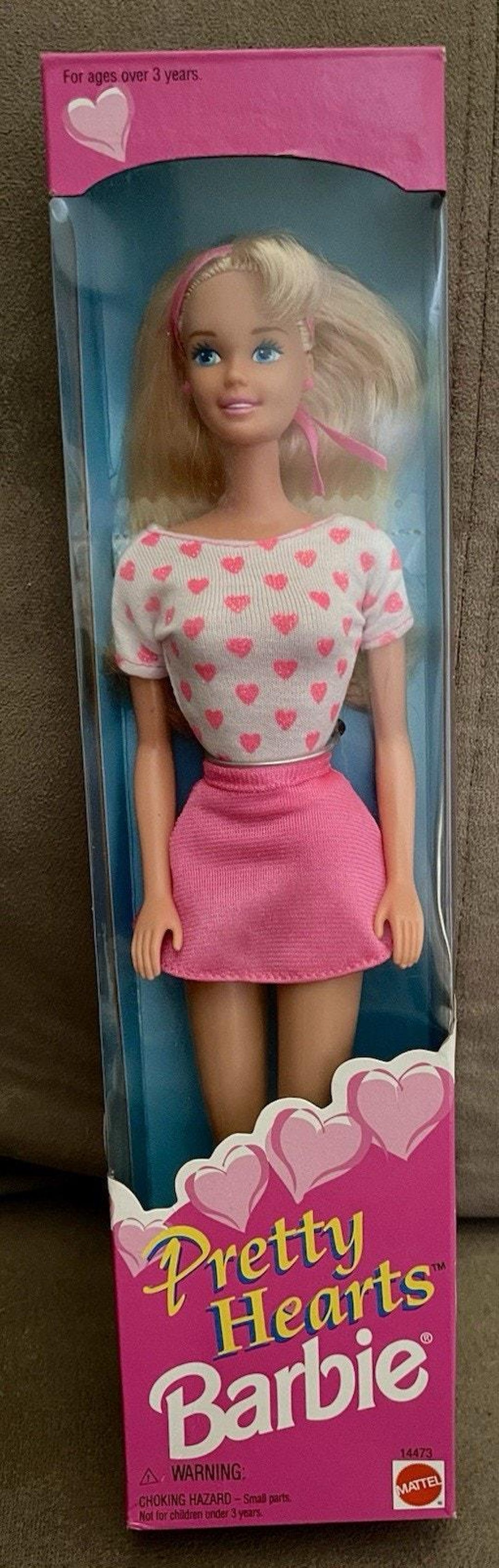 Vintage 1995 Pretty Hearts Barbie Doll, Mattel, Blonde Brand New 14473 ...