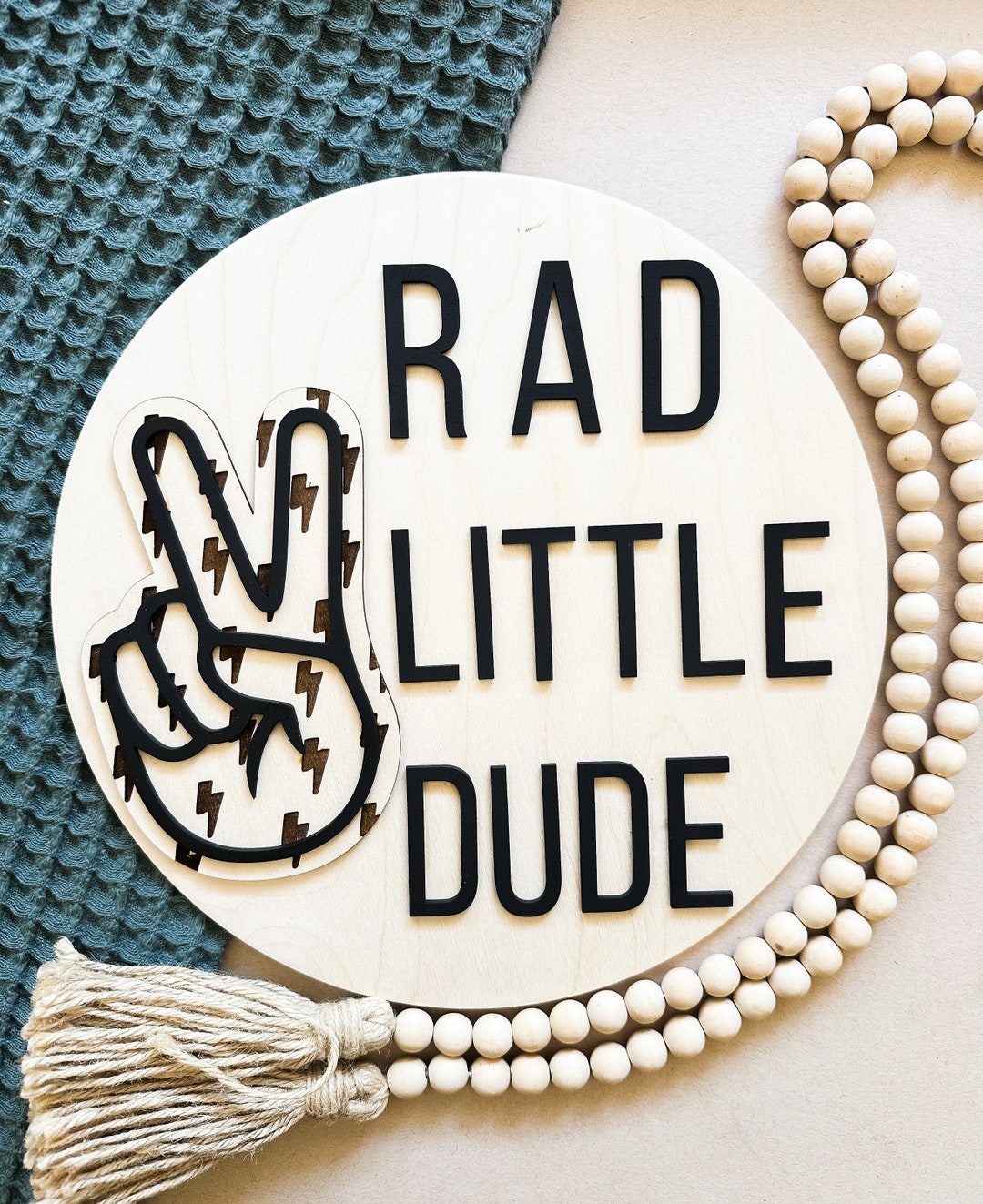 Rad Little Dude Sign, Playroom Decor, Peace Sign, Kids Room Decor ...