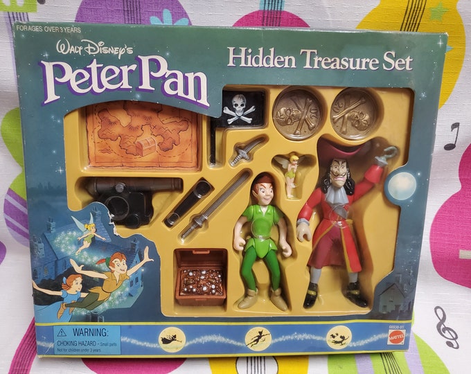 Walt Disneys Peter Pan Hidden Treasure Set RARE NIP Mattel - Etsy
