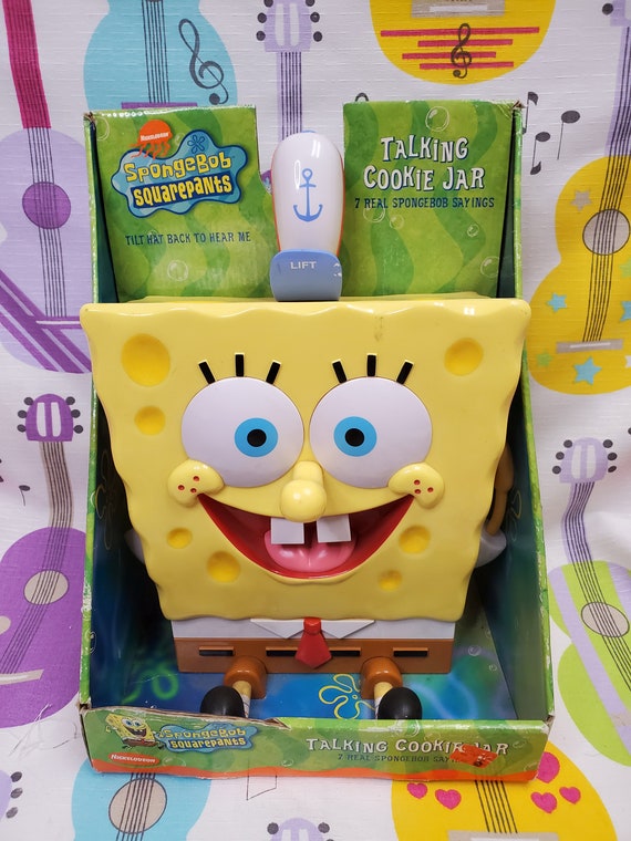 Spongebob Squarepants Plastic Cookie Jar Nick Talking Working - Etsy