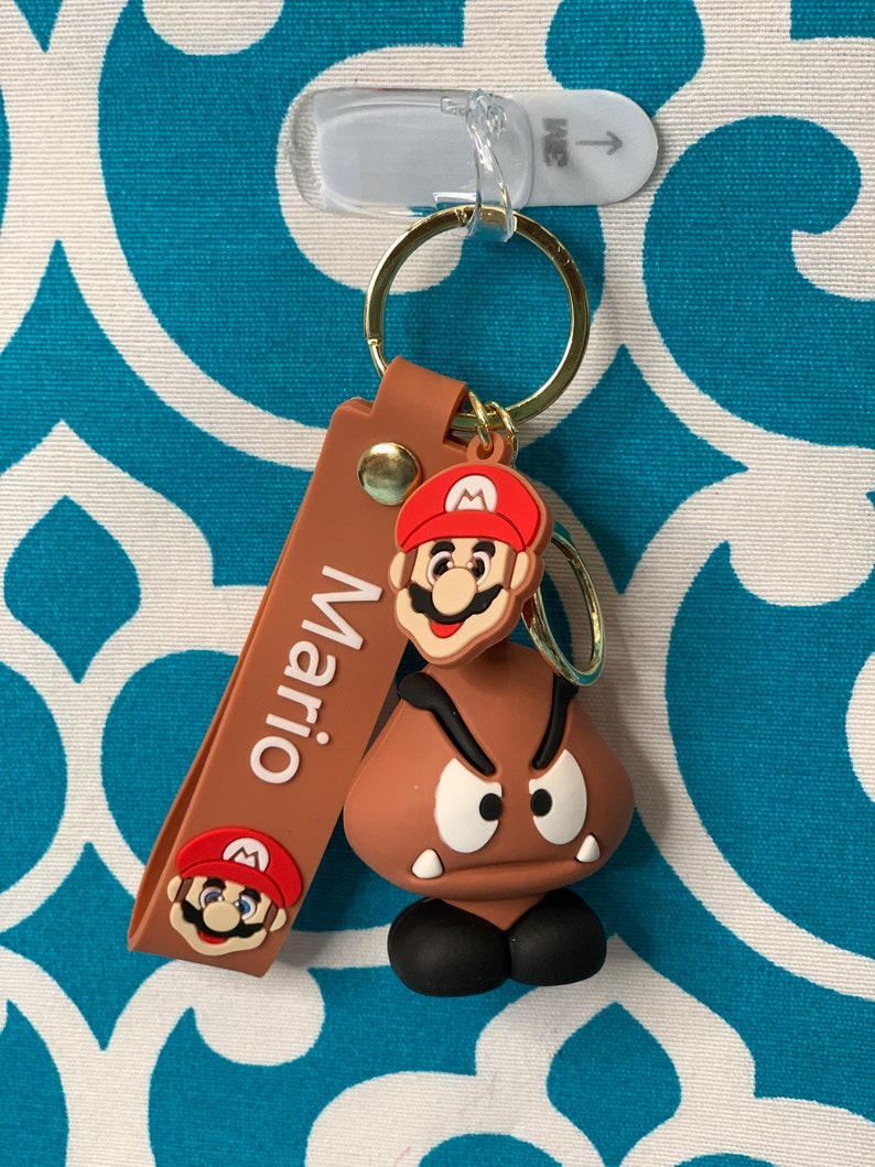 Keychain 3D Your Choice Mario Bros Koopa Mushroom Lover Goomba - Etsy