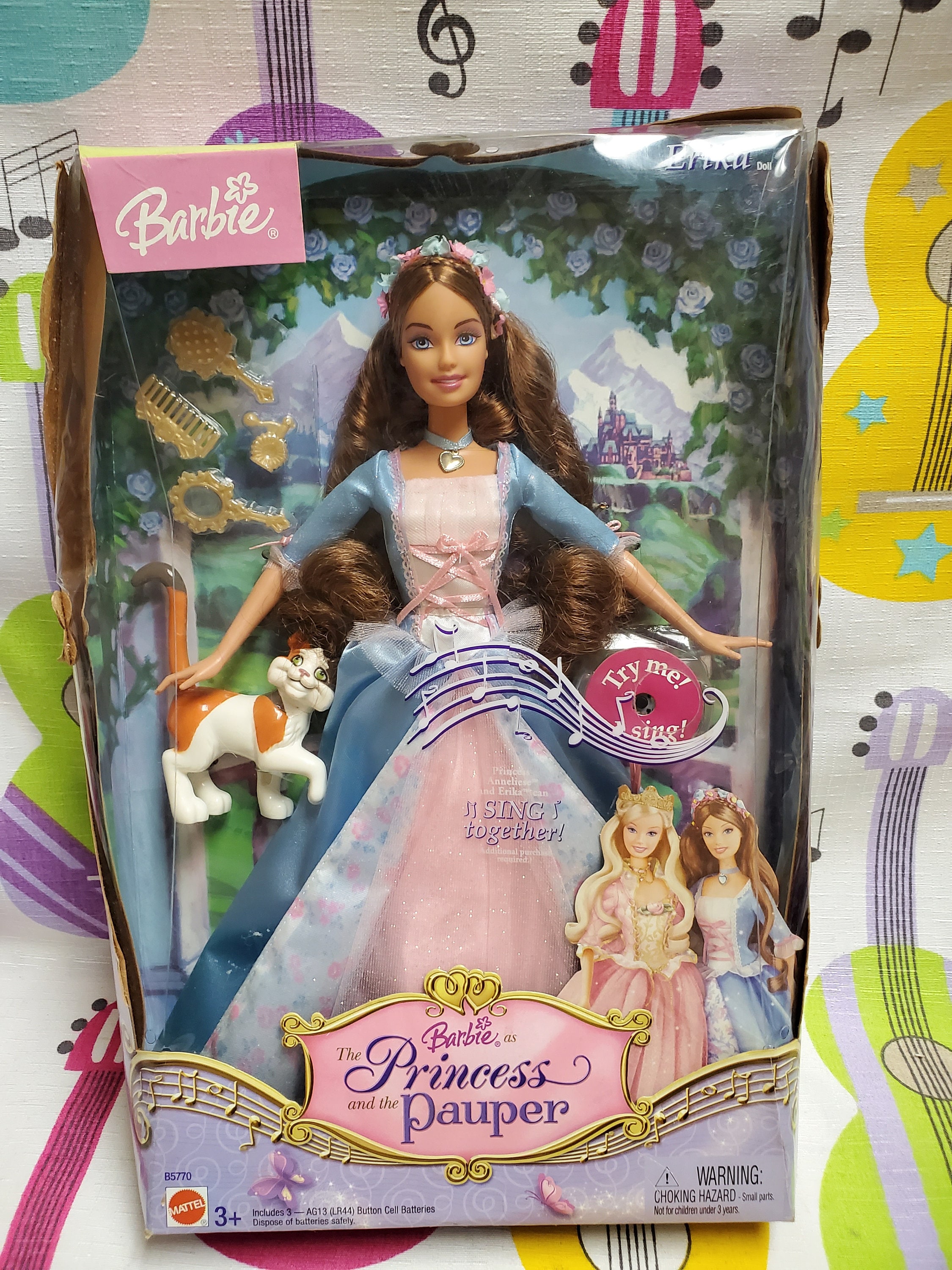 Barbie As The Princess And The Pauper Erika Singing Doll C3362 2004