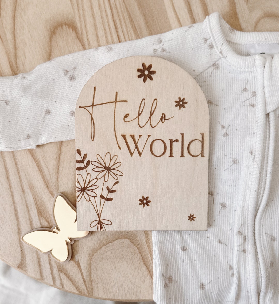 Baby Birth Announcement, Birth Plaques, Hello World Disc, Newborn Baby ...