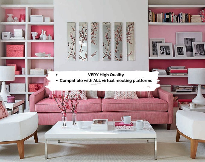 Pink Lobby Zoom Backgrounds 8 Pack - Etsy Canada