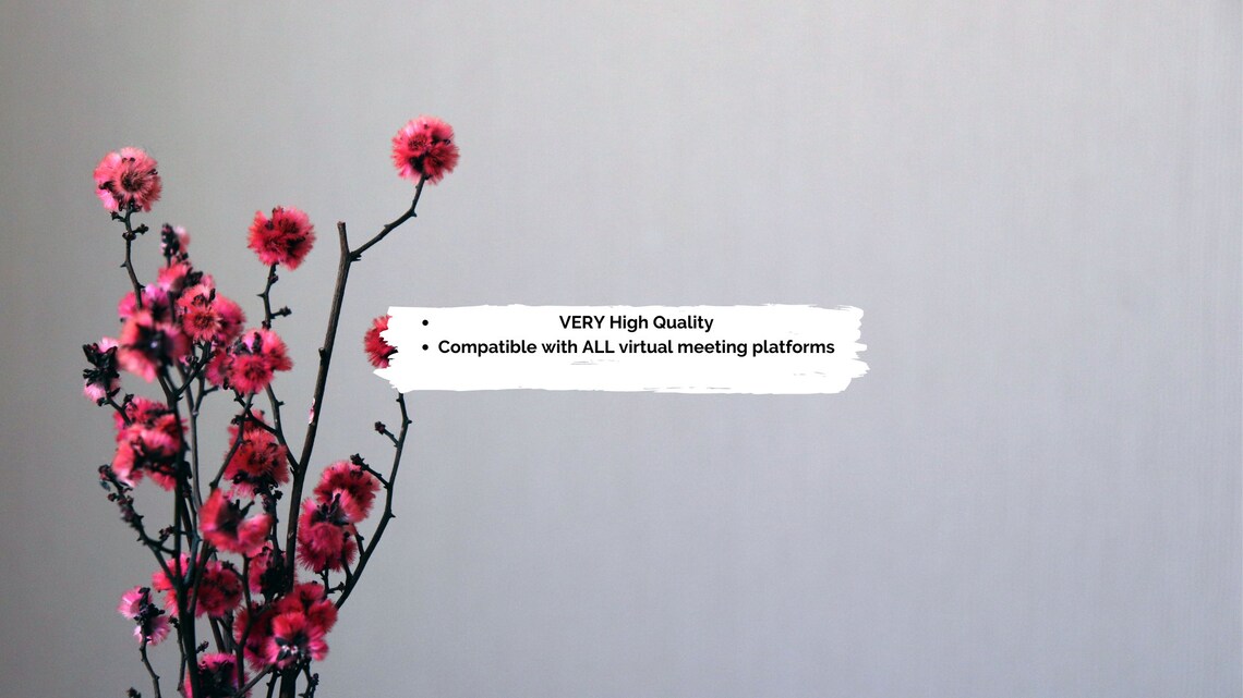 Zoom Flower, Flower Wall Zoom Background Office, Virtual Meetings ...