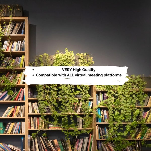 Microsoft Teams Background Bookshelf - Etsy