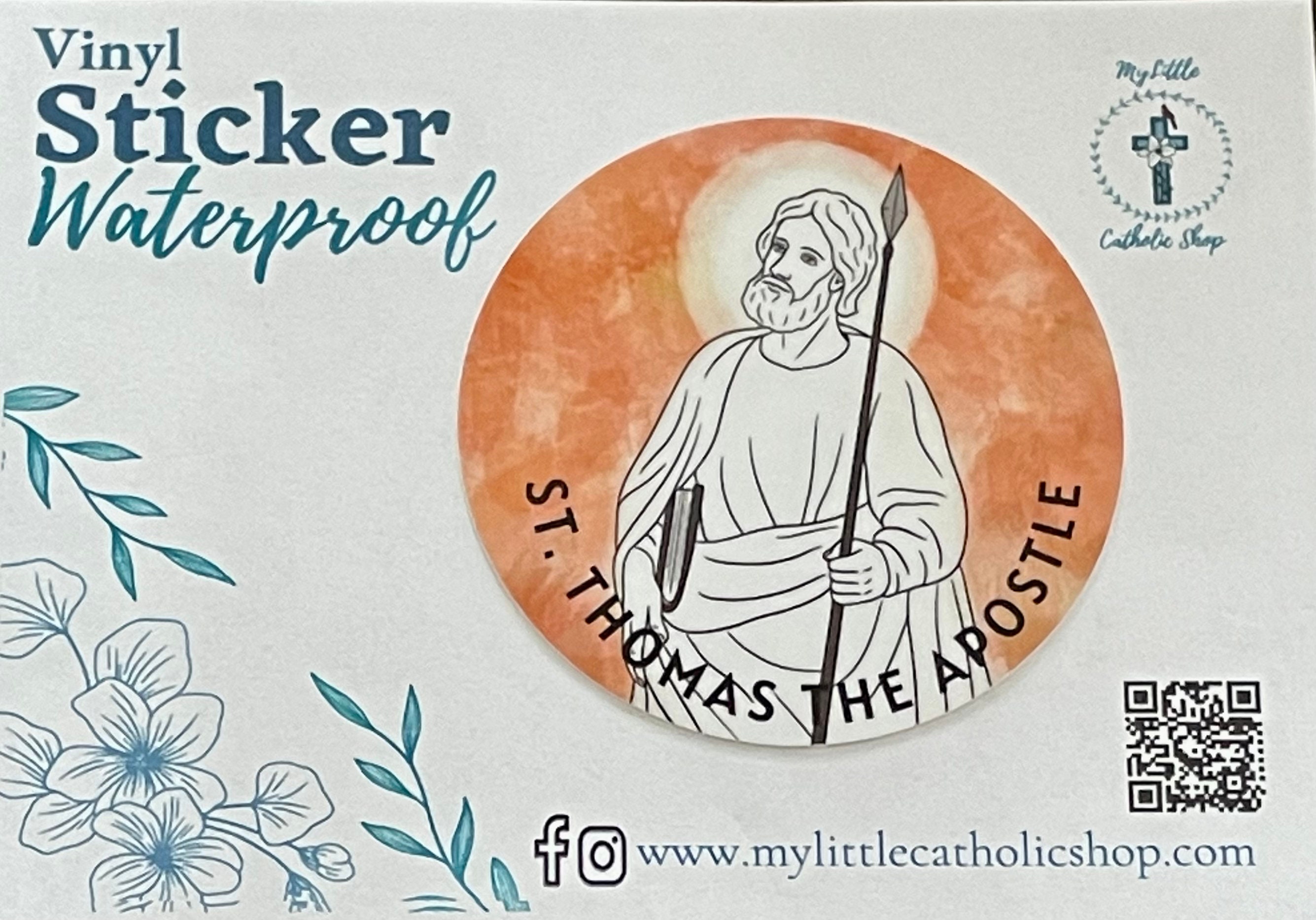 St. Thomas the Apostle Waterproof Sticker | Santo Tomás Apóstol ...