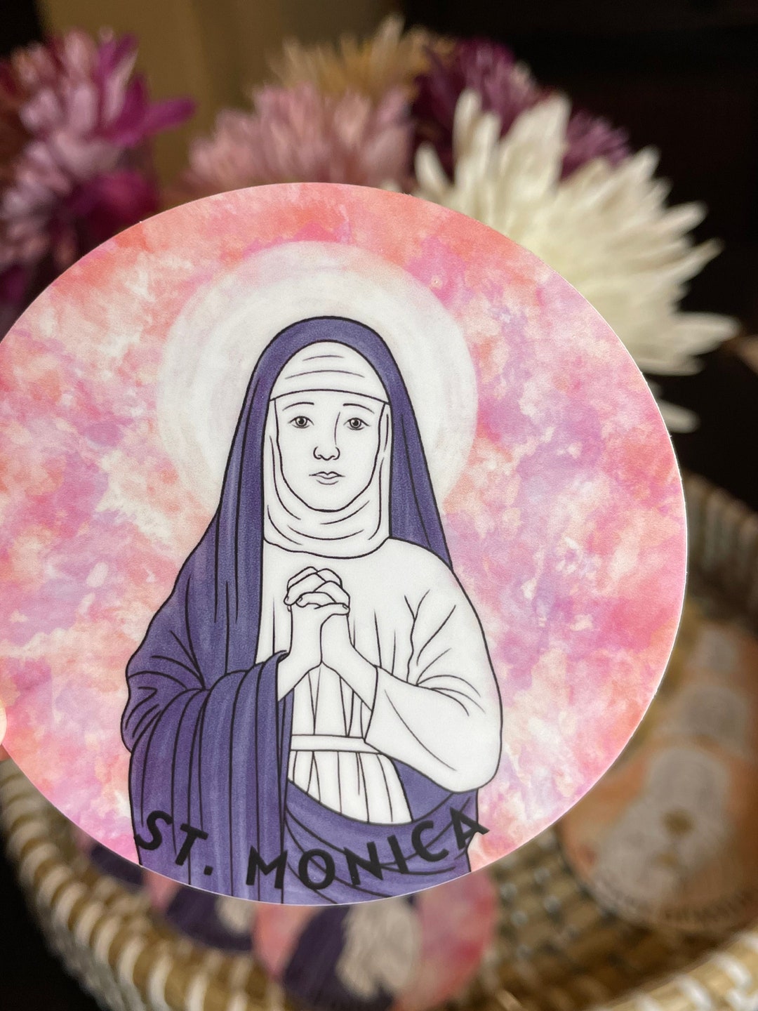 St. Monica Waterproof Sticker: Catholic Patron Saint Decal - Etsy