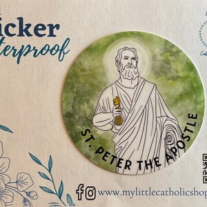St. Peter Catholic Waterproof Sticker | San Pedro Calcomanía/pegatina ...