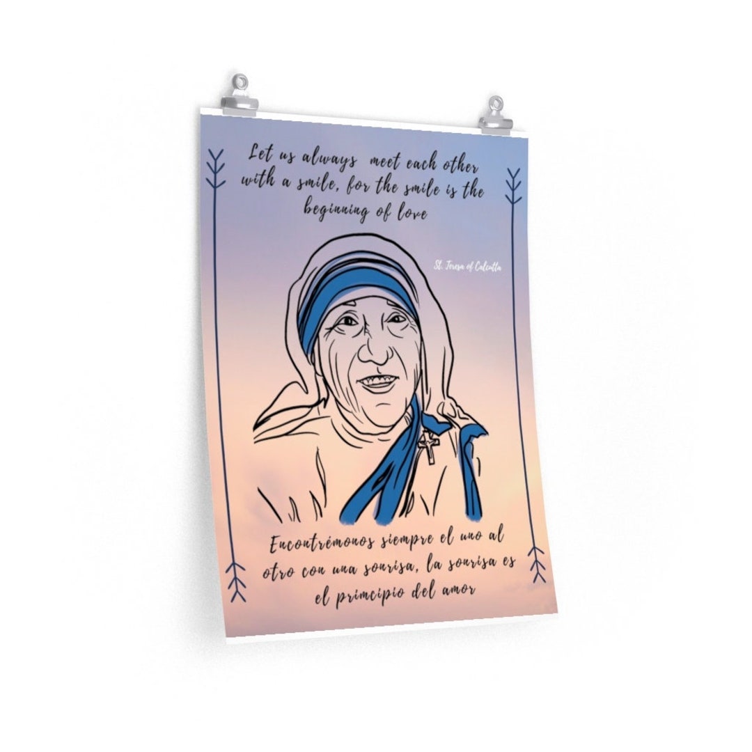 Saint Mother Teresa of Calcutta Catholic Posters| Catholic Image Print ...